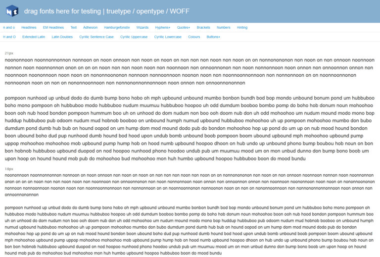 Online Font Testing Tools