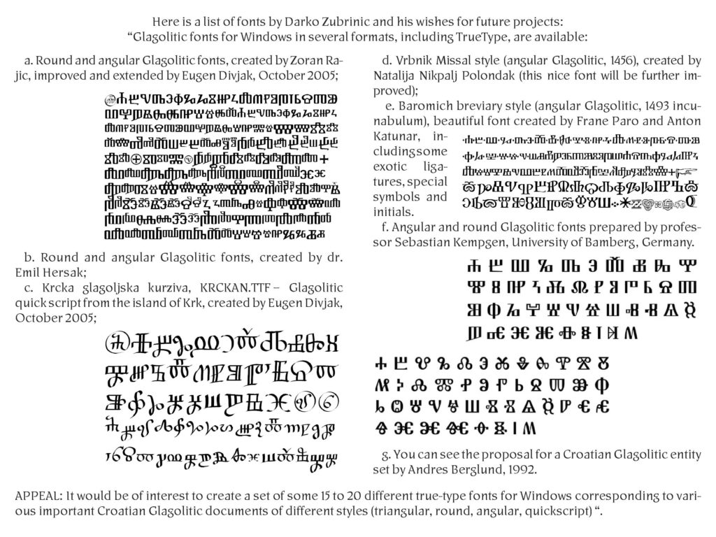 Old Slavic alphabets and new fonts | Local Fonts