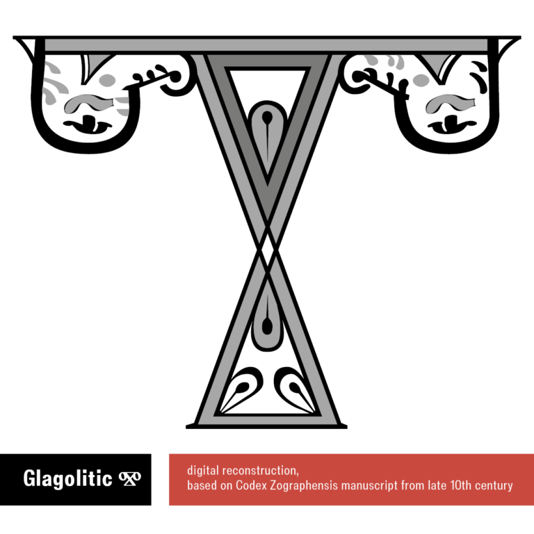 Glagolitic letter I (Codex Zographensis, 10th century)