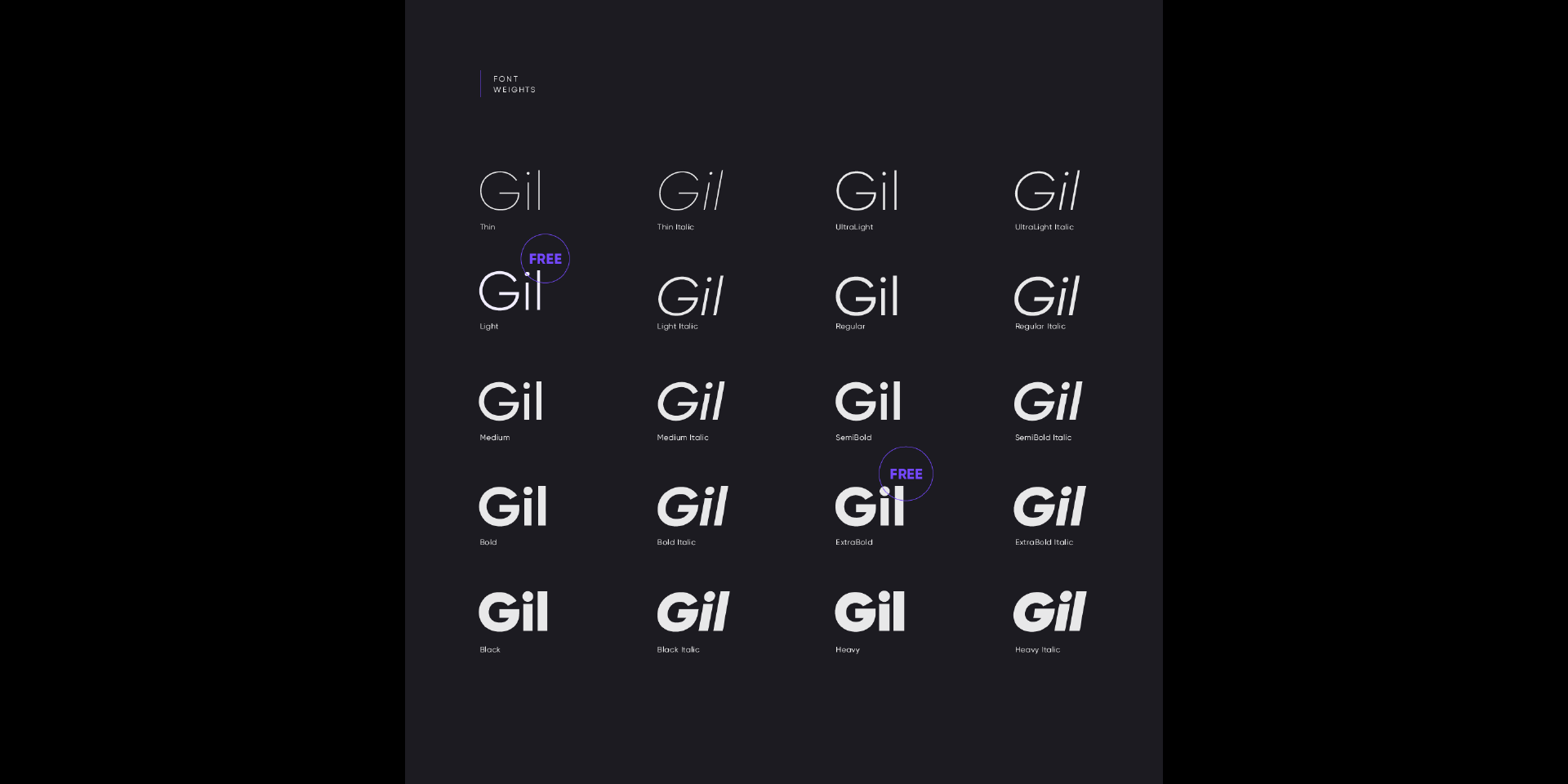 Gilroy (2 free fonts)
