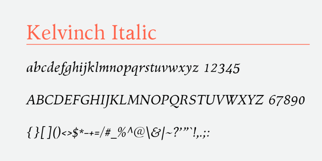 Kelvinch | Local Fonts