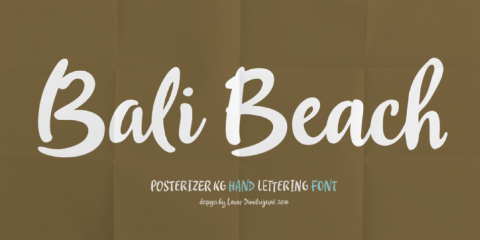 Bali Beach - a script handwritten font with a casual, inky and modern look