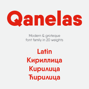Qanelas - a modern sans serif with a geometric touch