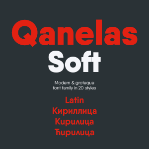 Qanelas Soft - a modern sans serif with a geometric touch